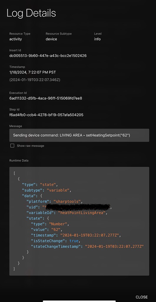 Using thermostat setHeatingSetpoint with a variable - SharpTools.io (web) - SharpTools Community