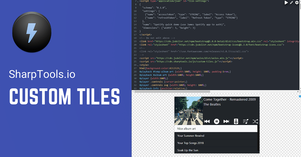 Custom Tiles - Third Party Integrations - Announcements - SharpTools ...