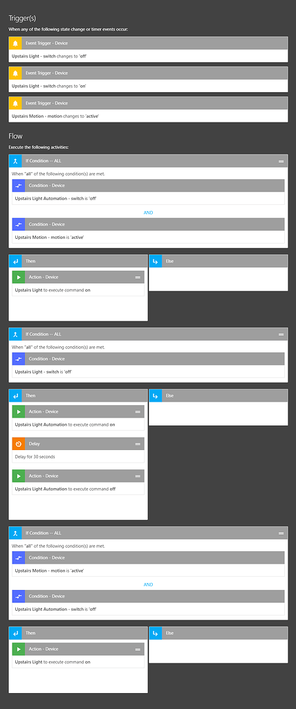 Lights with Motion and a delay - SharpTools.io (web) - SharpTools Community