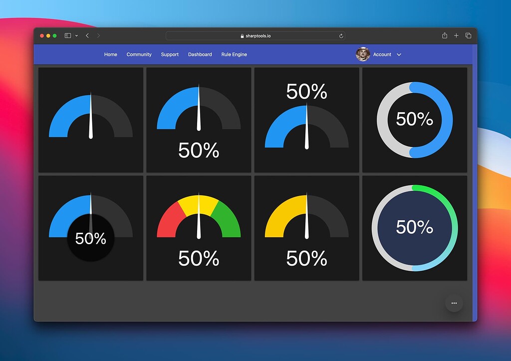 Gauge Custom Tiles (arc and radial) - Community Projects - SharpTools ...
