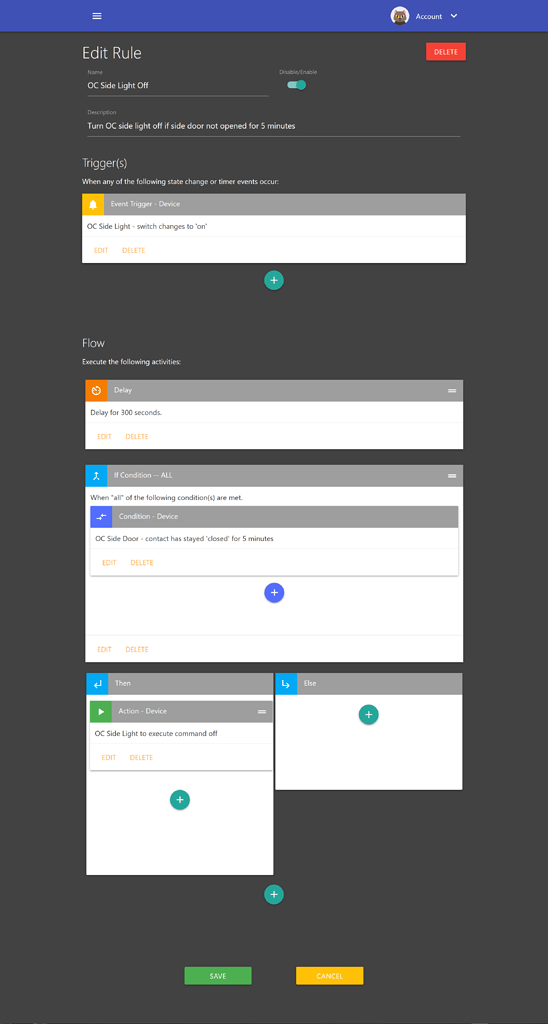 Rule Engine Light Off Timer with Interruption Reset - SharpTools.io (web) - SharpTools Community